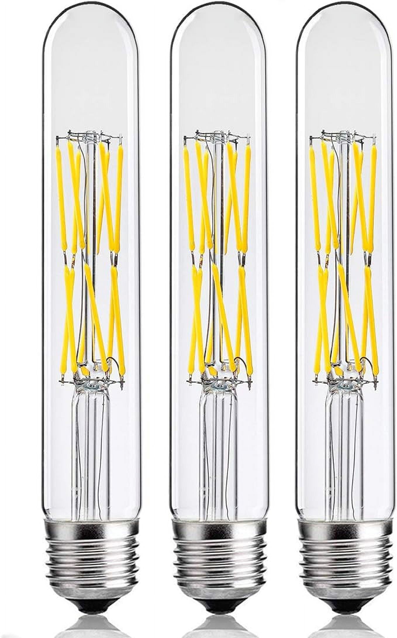 Leools 12W Dimmable Edison Led Tubular Bulb T10/T30,E26 Medium Base Filament Lamp 100 Watt ...