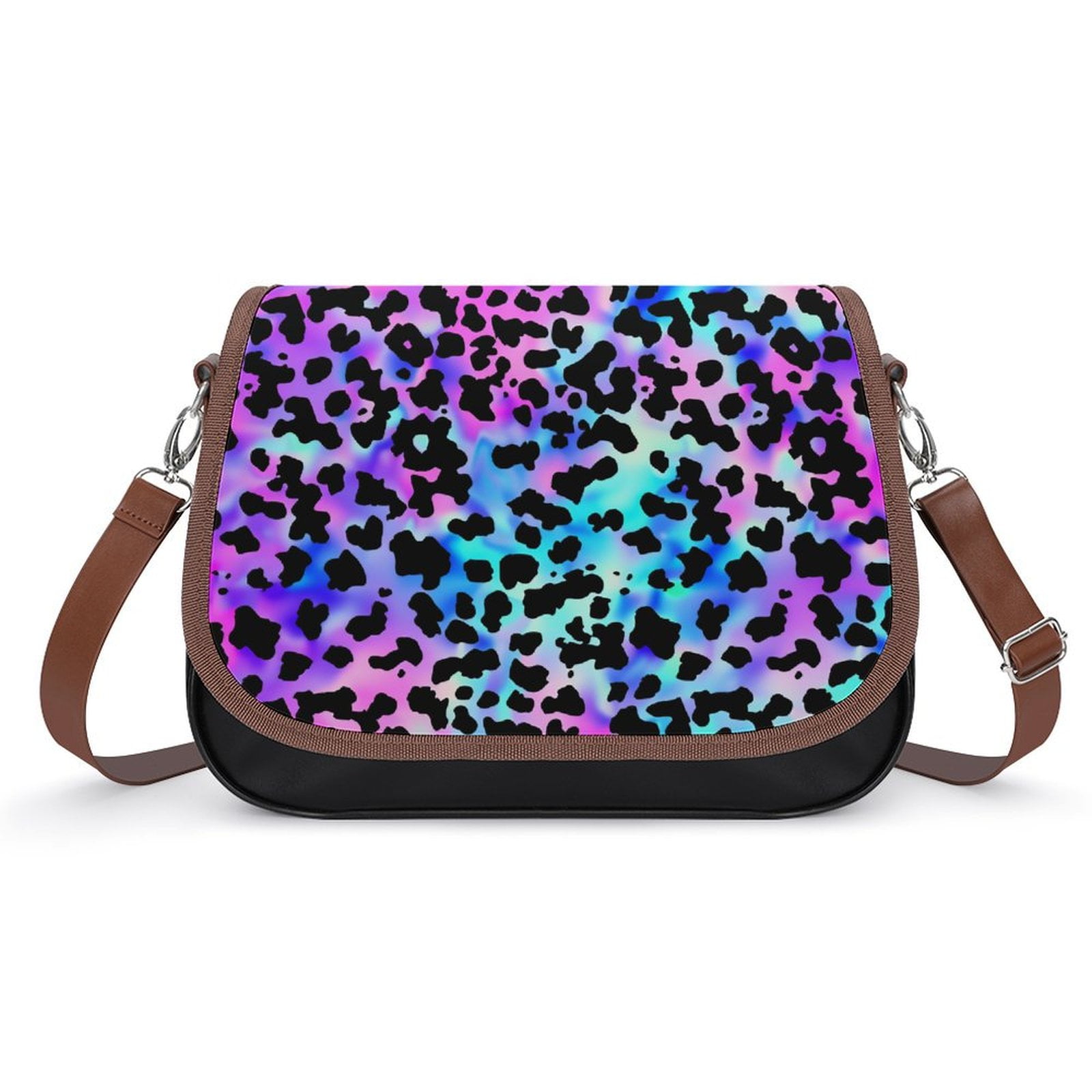 Leopard-1 Pu Leather Shoulder Bag Essential For Daily Travel Simple ...