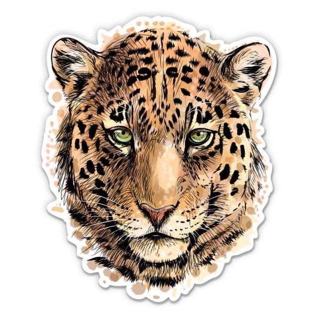 Leopard - 12" Vinyl Sticker Waterproof Decal - Walmart Business Supplies