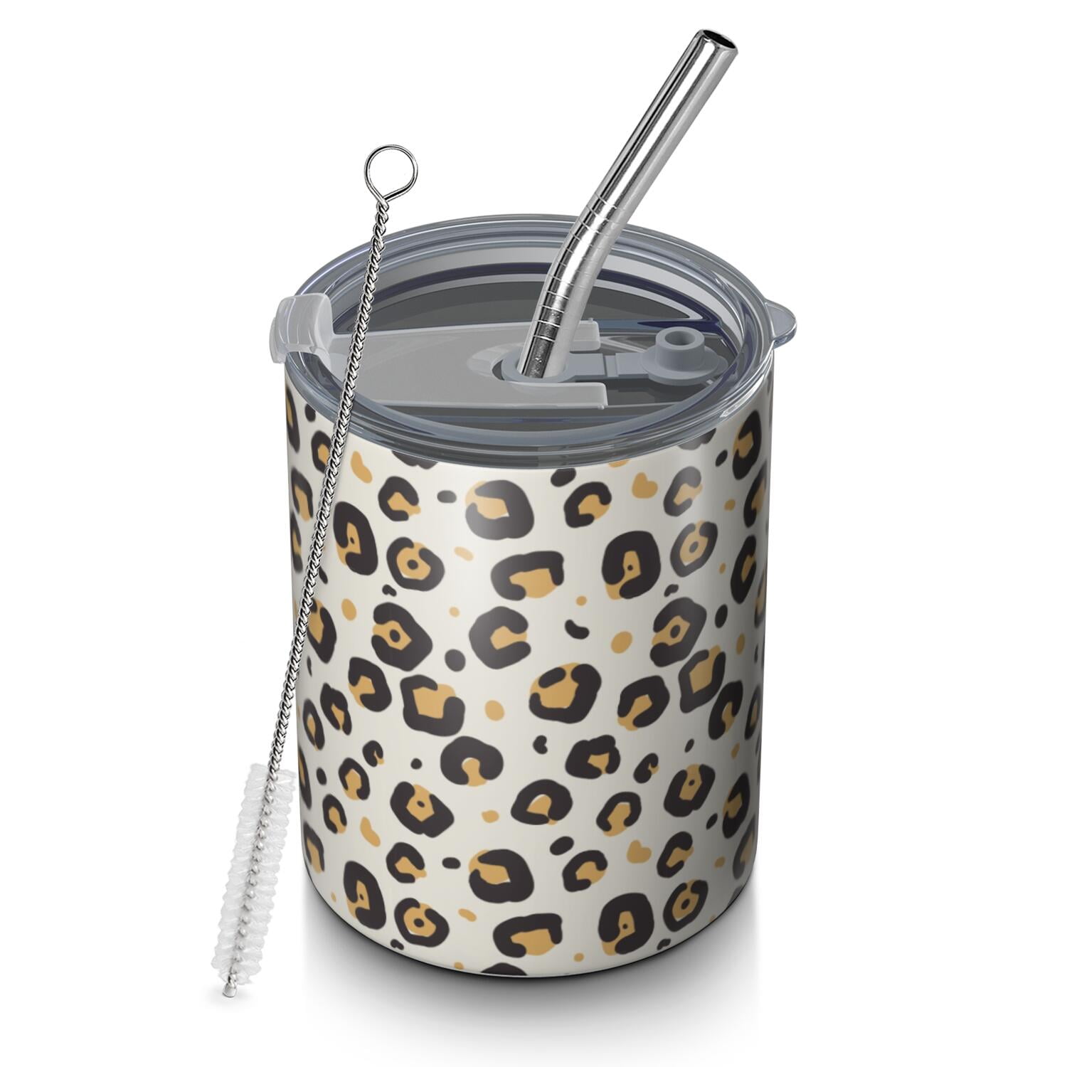 Leopard 12oz Stainless Steel Coffee Mug – Double-Wall Insulated Cup ...