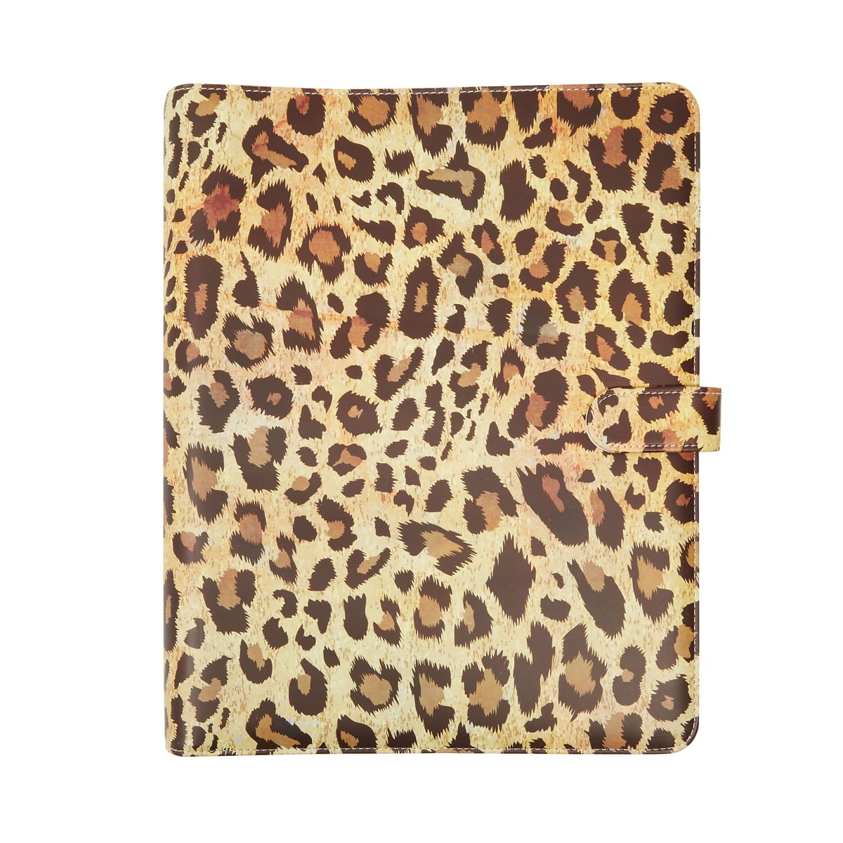 Leopard PU Leather Portfolio Binder: Office Organizer, Resume Folder ...