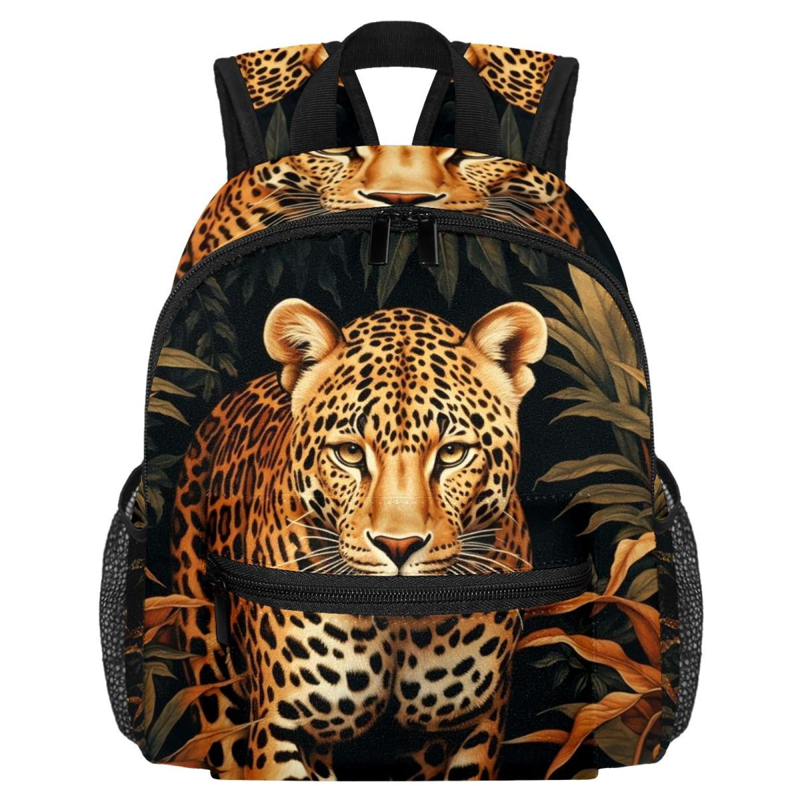 Leopard Adjustable Shoulder Strap Backpack - Large Capacity, Printed ...