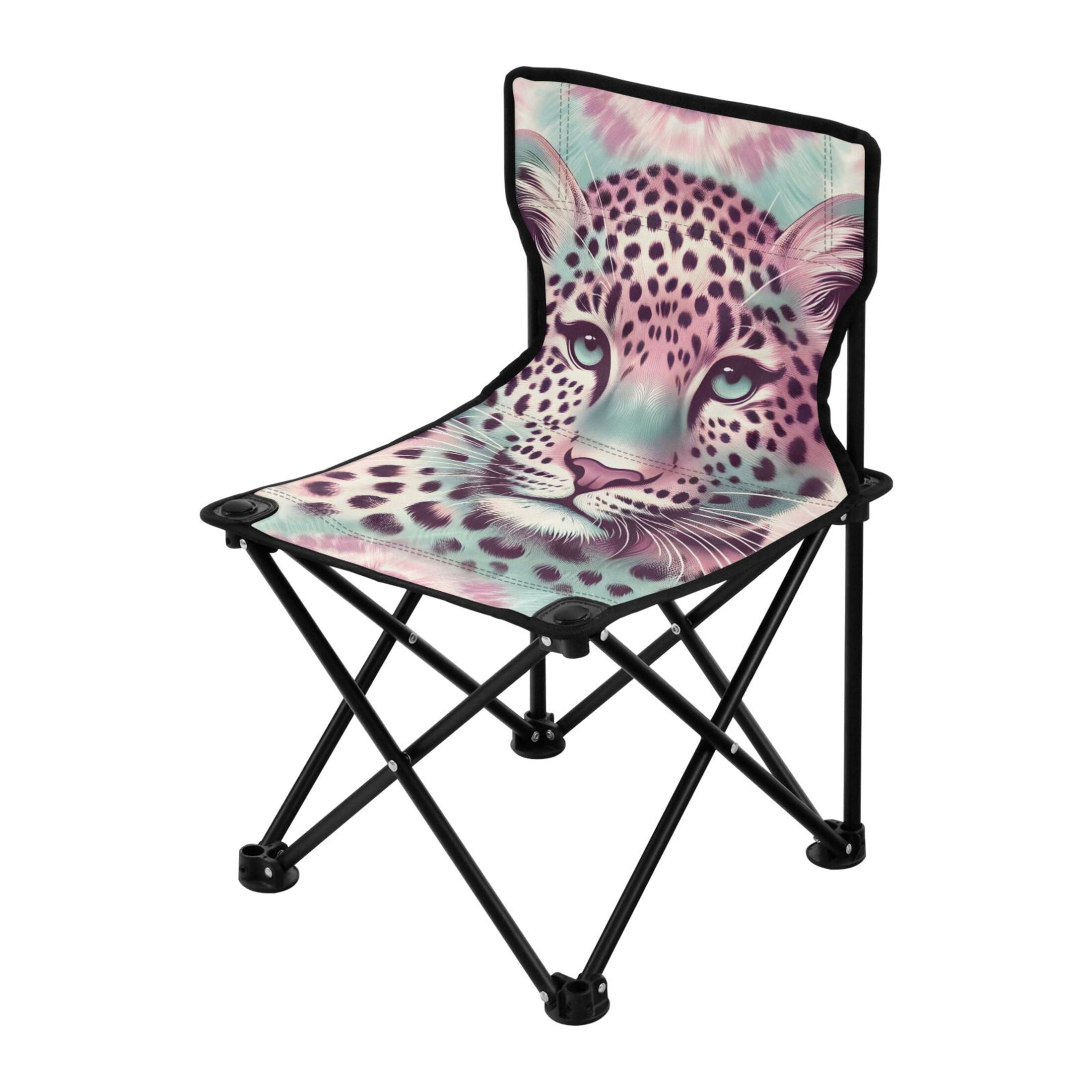 Leopard Animal Portable Camping Chair Outdoor Folding Beach Chair ...