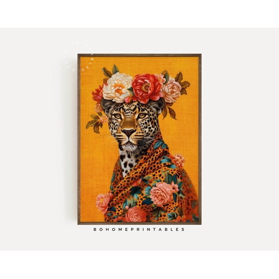Leopard Animal Print Maximalist Fashion Funky Eclectic Wall Decor ...