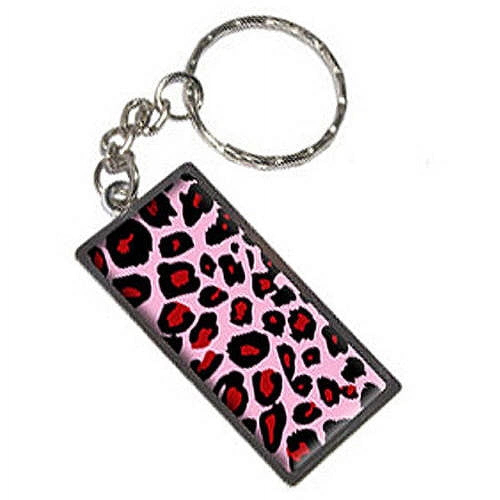 Leopard Animal Print Pink Keychain Key Chain Ring - Walmart.com