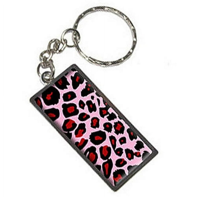 Leopard Animal Print Pink Keychain Key Chain Ring - Walmart.com