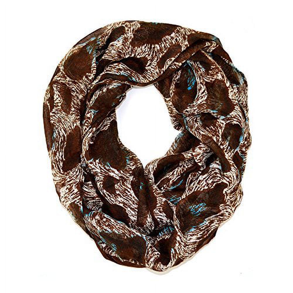 Leopard Animal Print Soft Infinity Loop Scarf (Dark Brown) - Walmart.com