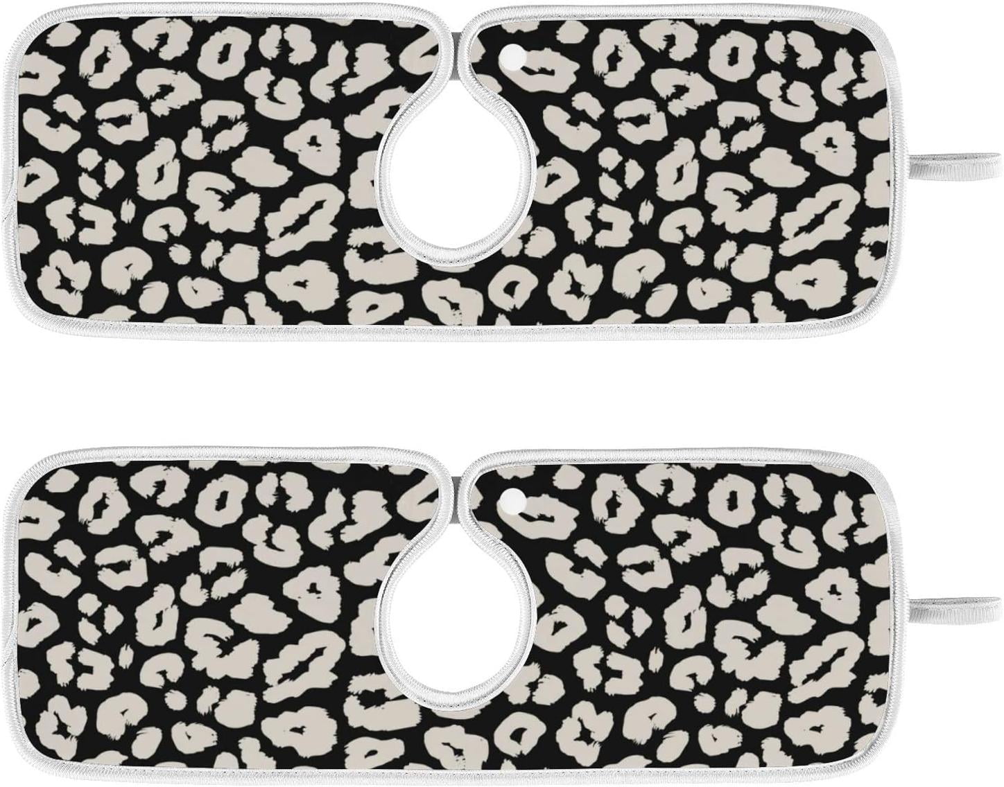 Leopard Animal Skin Cheetah 2PCS Faucet Absorbent Mat Kitchen Faucet ...
