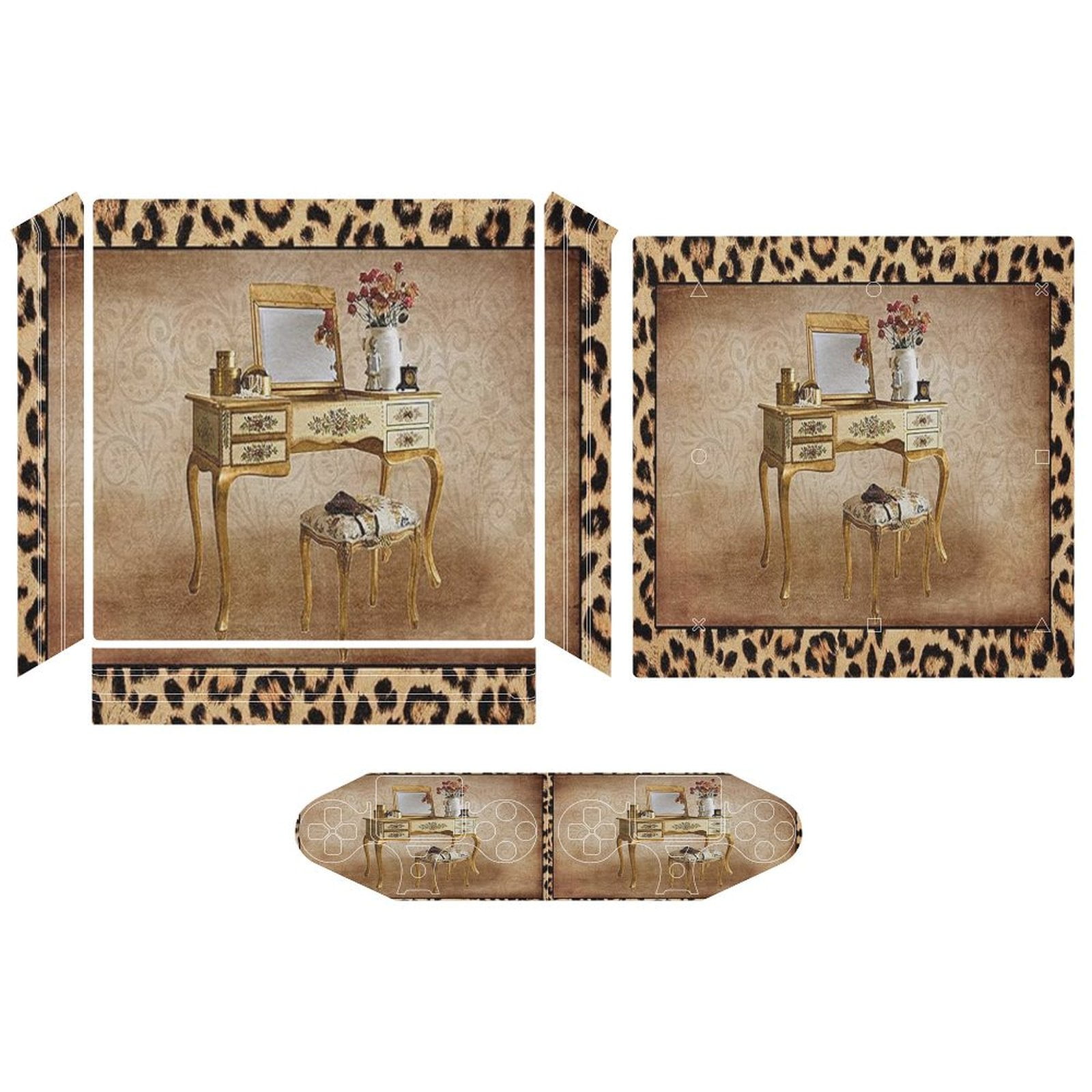 Leopard Animal Texture Brown PS4/PS4 Pro/PS4 Slim Skin Sticker For ...