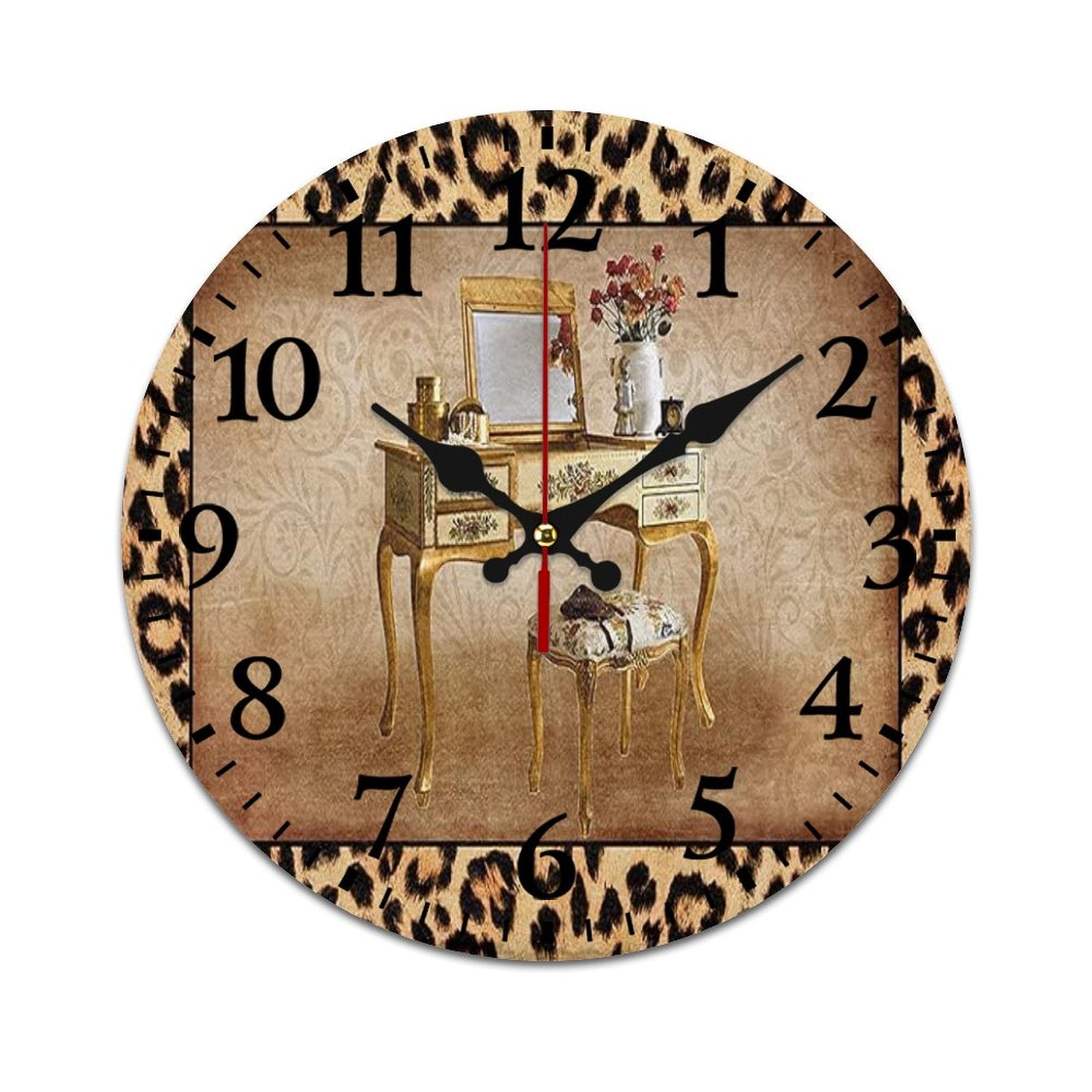 Leopard Animal Texture Brown Wall Clock Modern Design Clocks Wall ...
