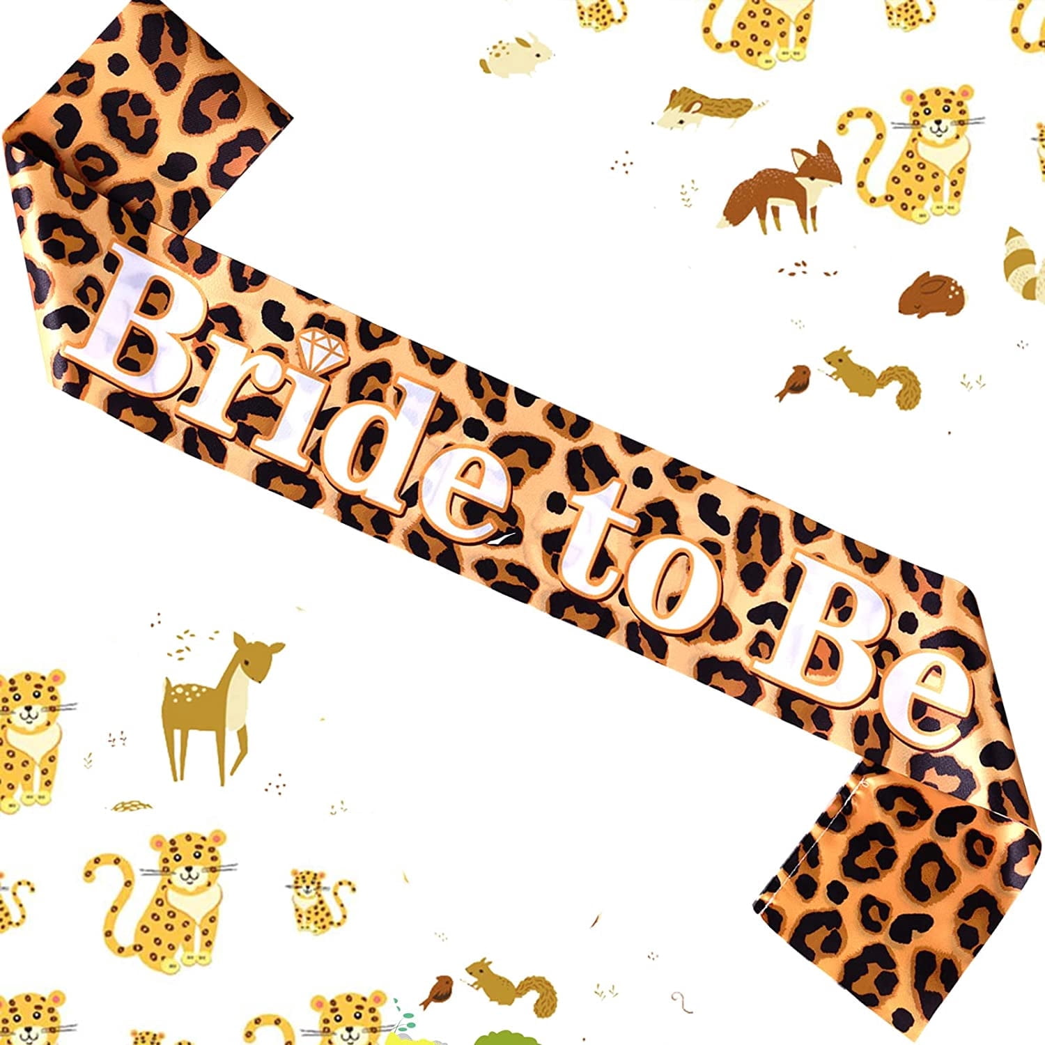 Leopard Bachelorette Bride to be Sash Favor Cheetah Bachelorette ...