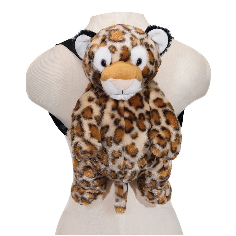 Plush Gear 16" Leopard Plush Backpack – Cute & Cozy Kids' School Bag ...
