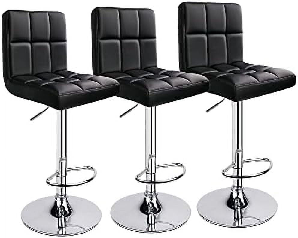 Leopard Bar Stools, Modern PU Leather Adjustable Swivel Classic Bar ...