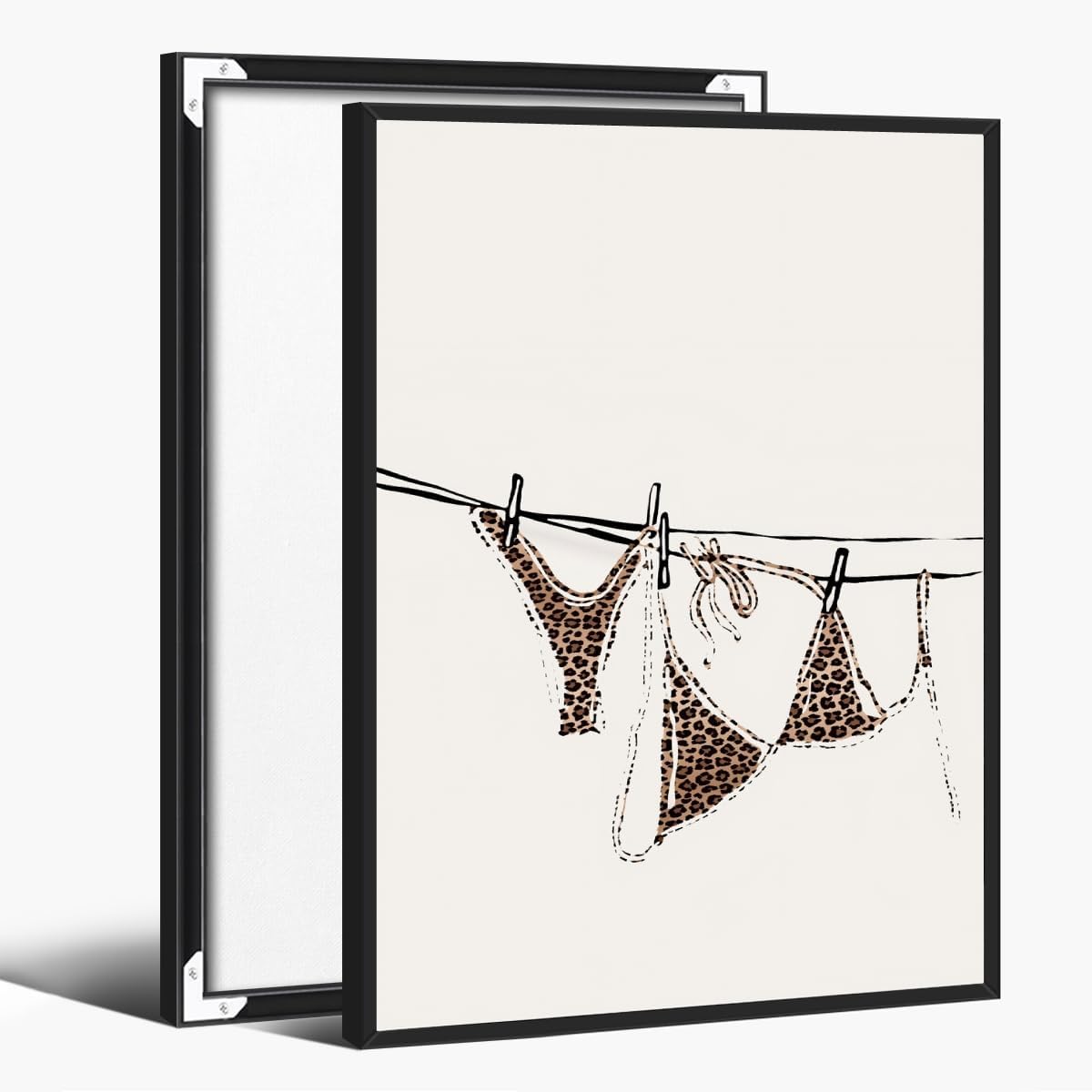 Leopard Bikini Poster Trendy Preppy Beachy Wall Art Coastal Aesthetic ...