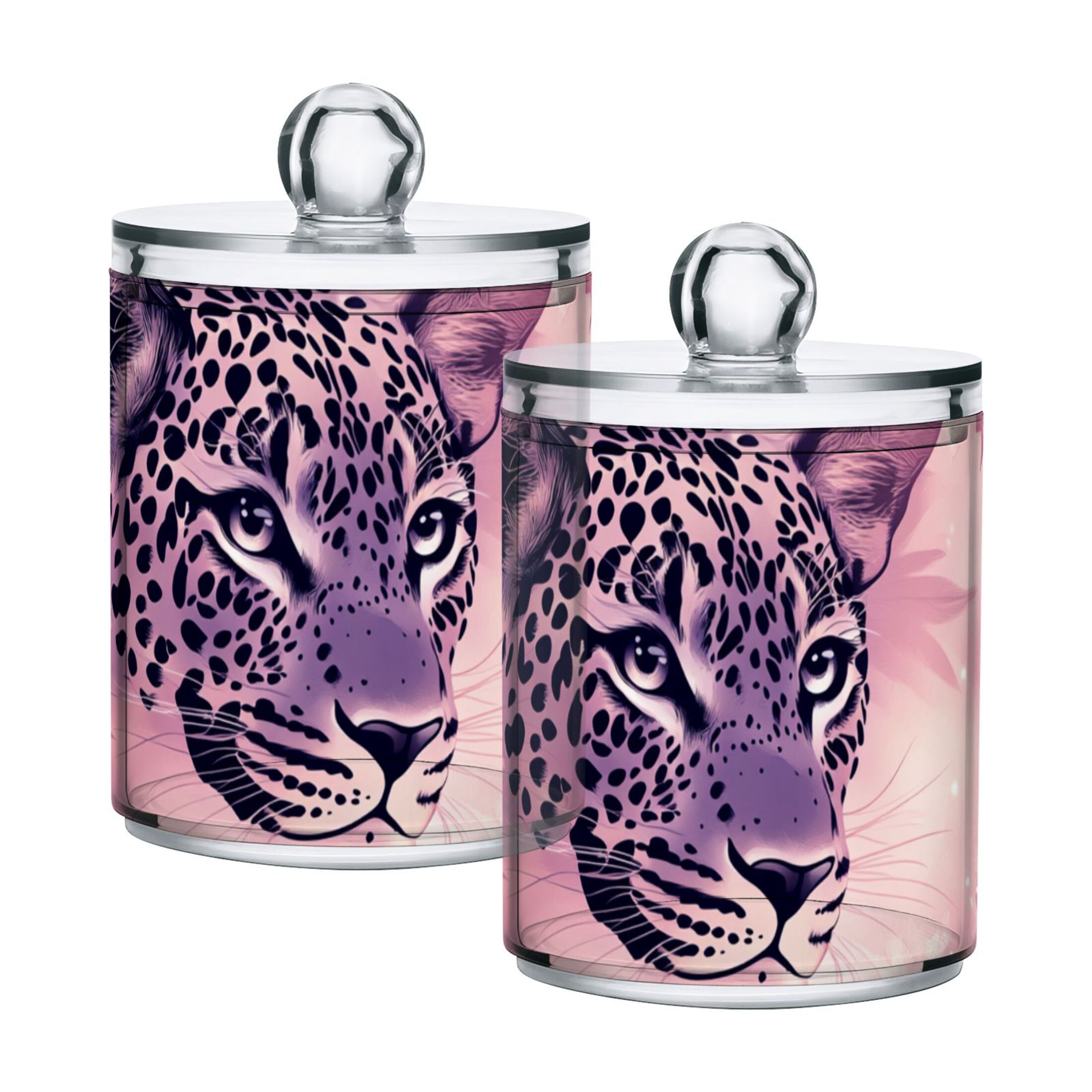 Leopard Butterflies Shining Jungle Translucent Plastic Cans Storage ...
