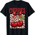 Leopard C1herries Coquette B1Ow Summer Fruit Aesthetic C1herry T-S1Hirt ...