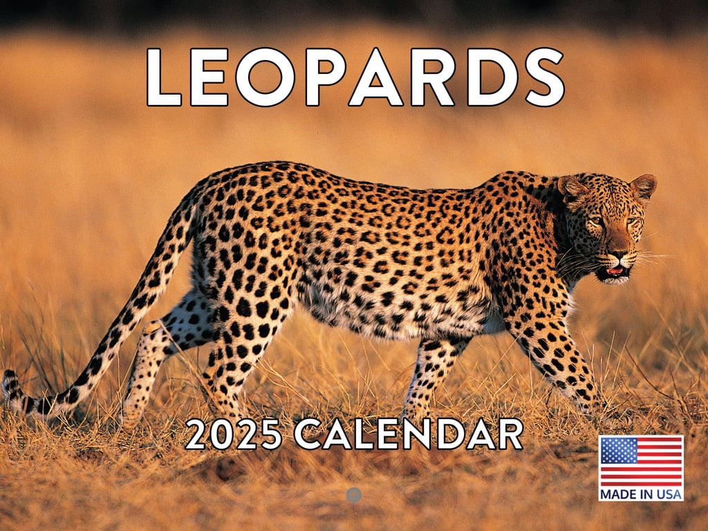 Leopard Calendar 2025 Monthly Wall Calender | American Made In The USA ...
