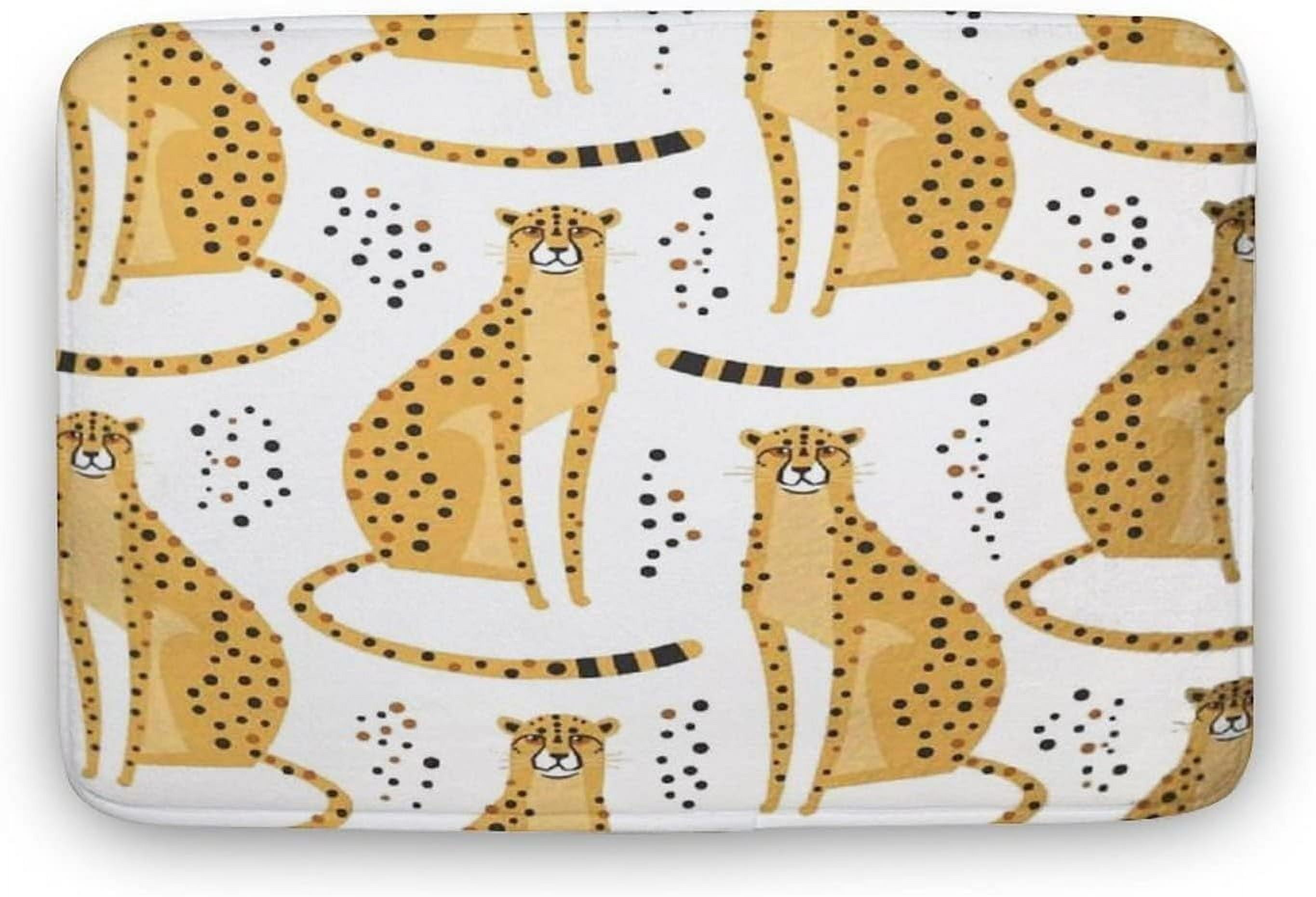 Leopard Cat Family Animal Rug Welcome Mat cat for Home Decor Living ...