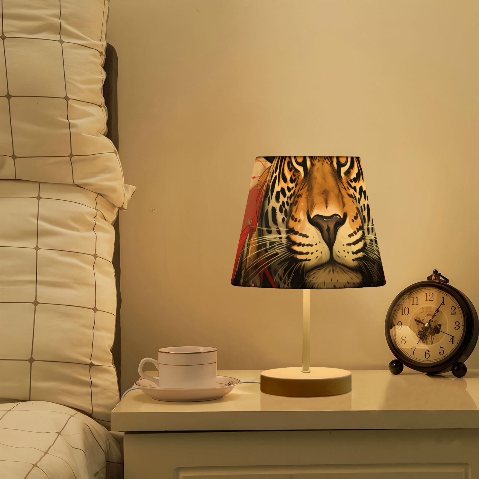 Leopard Cheetah Hat Blood LED Desk Lamp Table Lamp USB Bedside ...