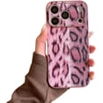 Leopard Cheetah Print Plating Side Camera Len Protection Phone Case for ...