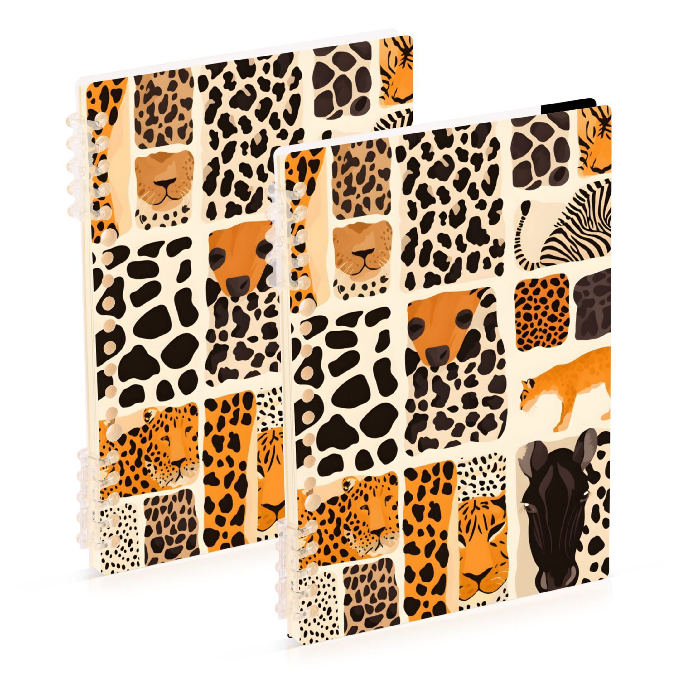 Leopard Cheetah Ring Binder Notebook Journey Note Diary College Ruled ...