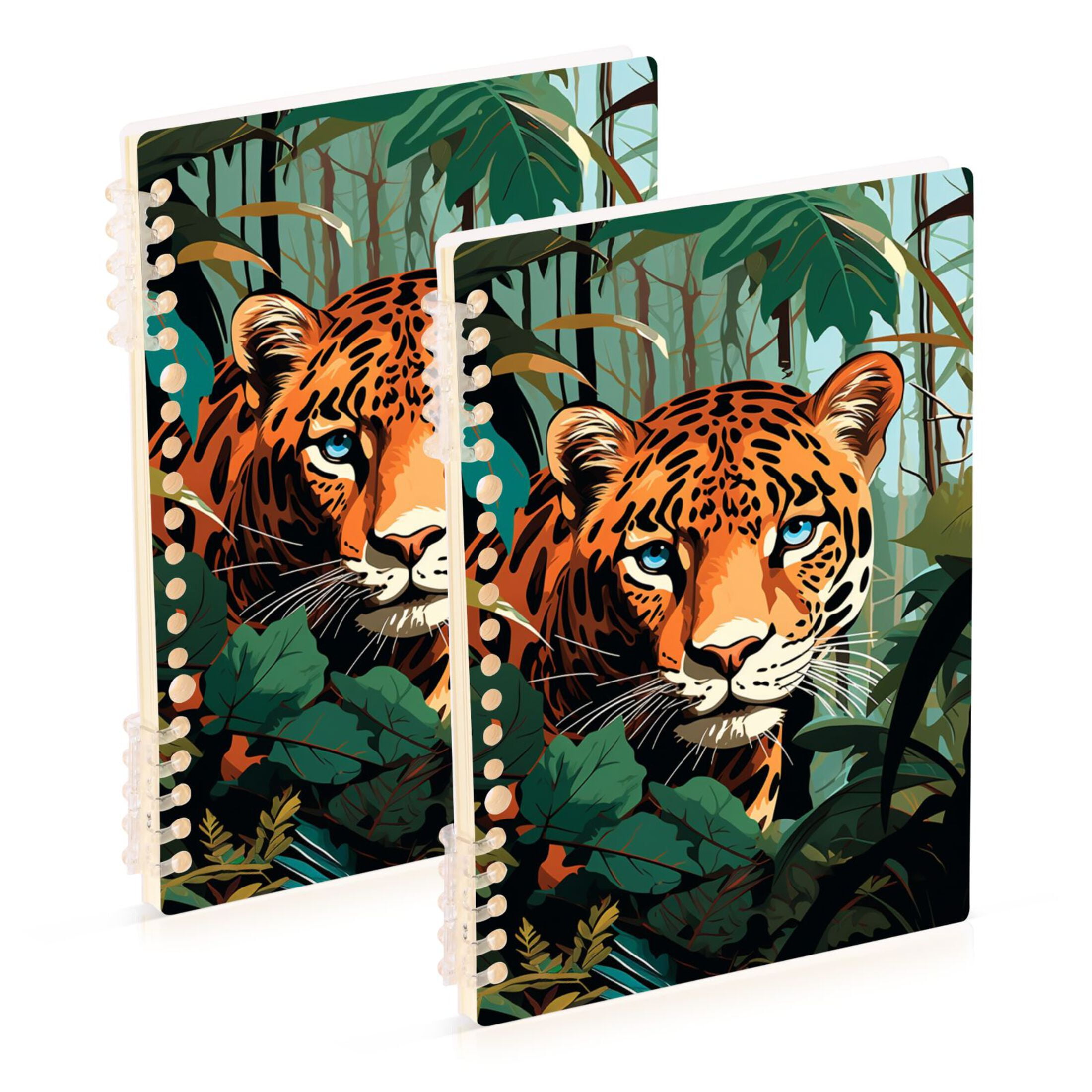 Leopard Cheetah Trees Ring Binder Notebook Journey Note Diary College ...