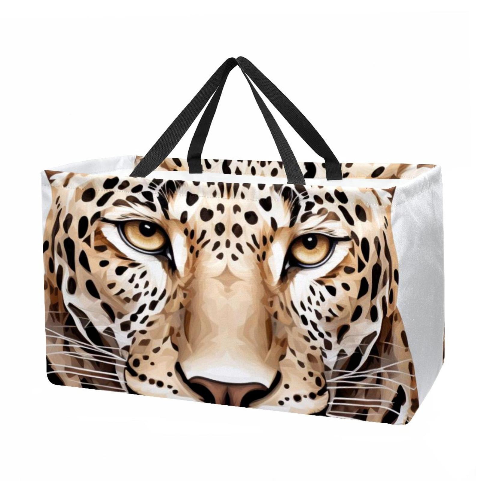 Leopard Collapsible Oxford Cloth Storage Bins Toy Basket Tote Bag ...