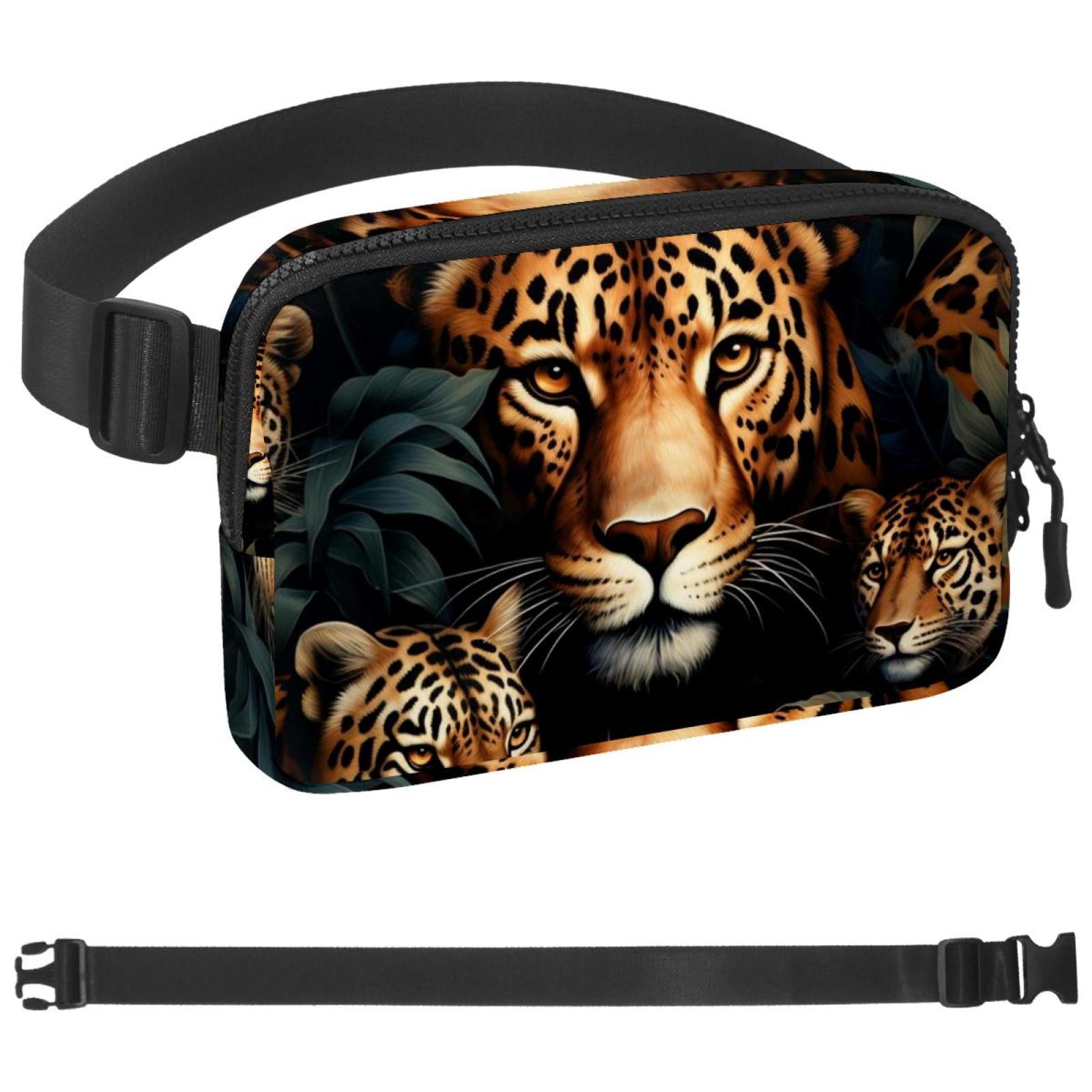 Leopard Crossbody Fanny Pack for Men&Women, Large Waist Bag & Hip Bum ...