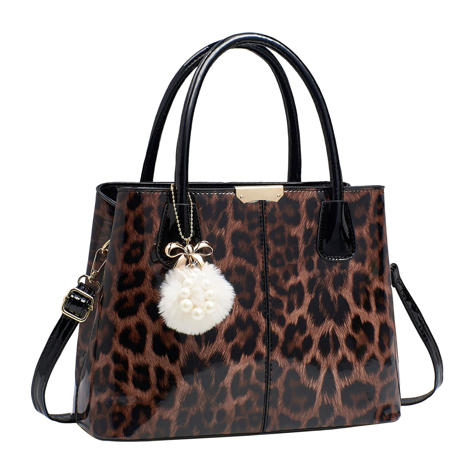 Leopard Crossbody Purse and Handbags for Women Ladies Pearl Leather ...
