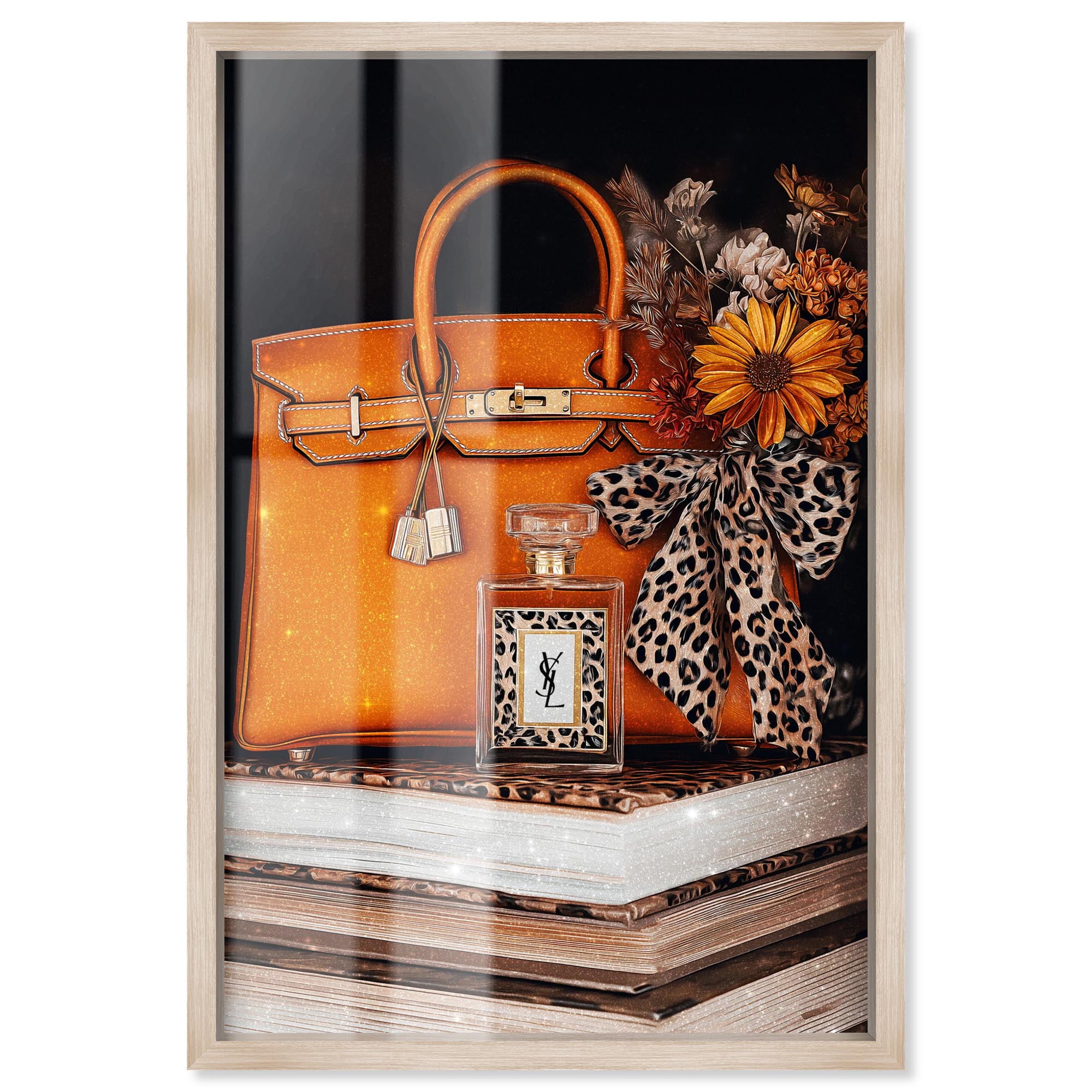 Leopard Fall Glam Shadowbox Print Glam Wall Art by Art Remedy, Blonde ...