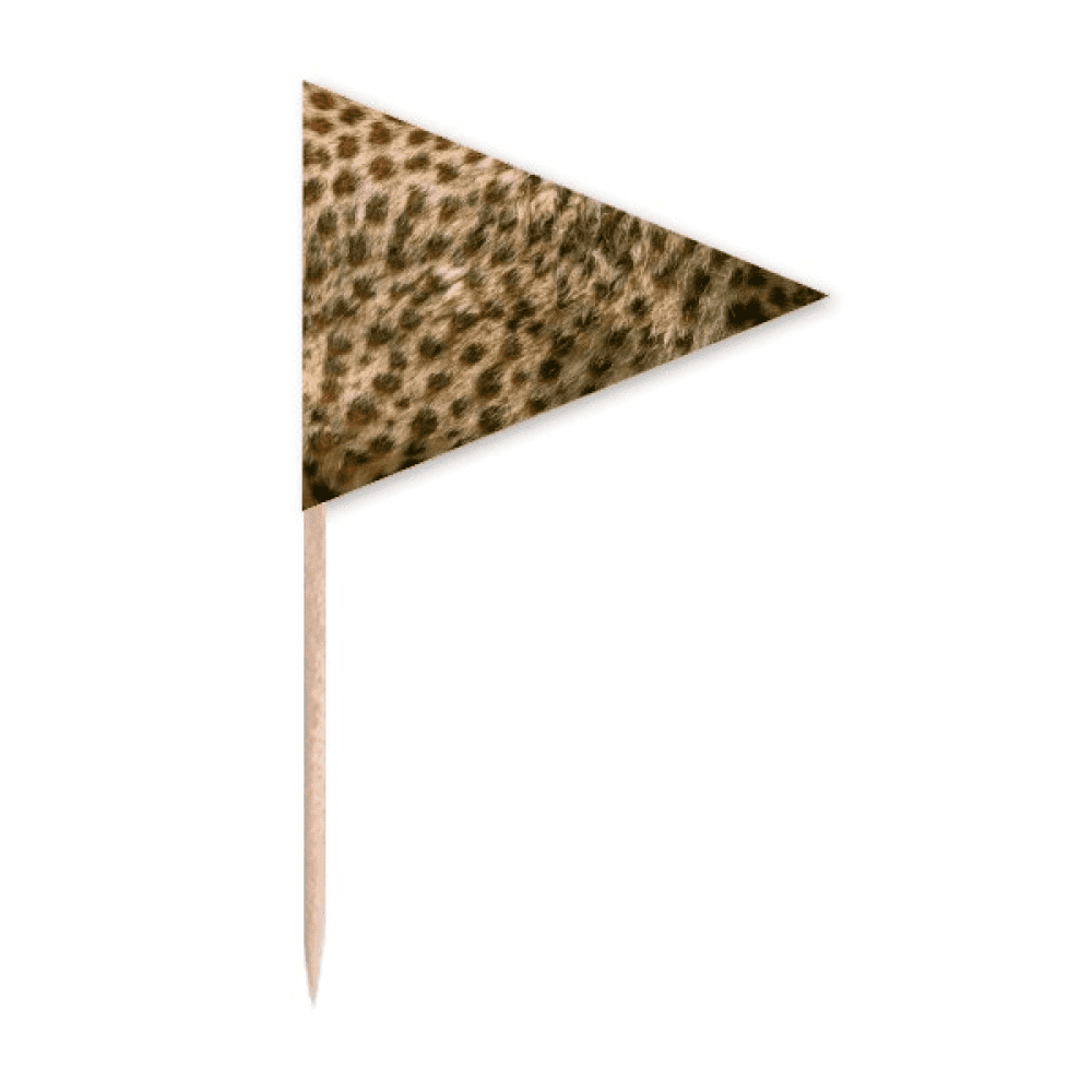 Leopard Feather Design Toothpick Triangle Cupcake Toppers Flag ...