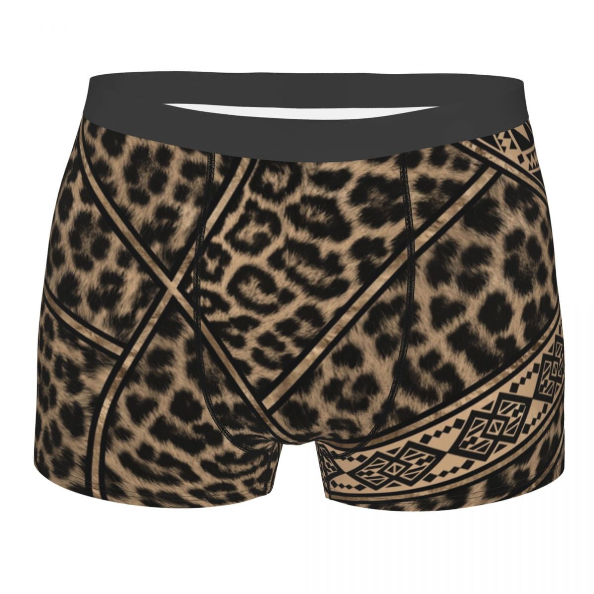 Leopard Fur Ethnic Tribal Geometric Underwear Male Sexy Print Boxer ...