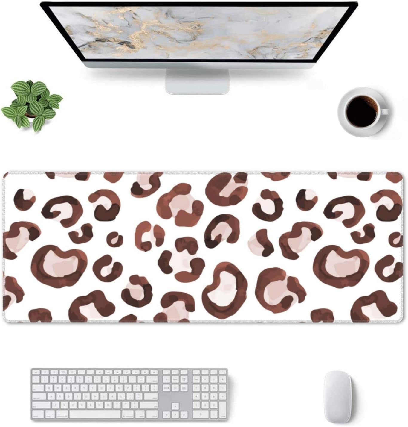 Leopard Gaming Mouse Pad Large Mouse Pad (31.5x11.8 Inch) Non-Slip ...