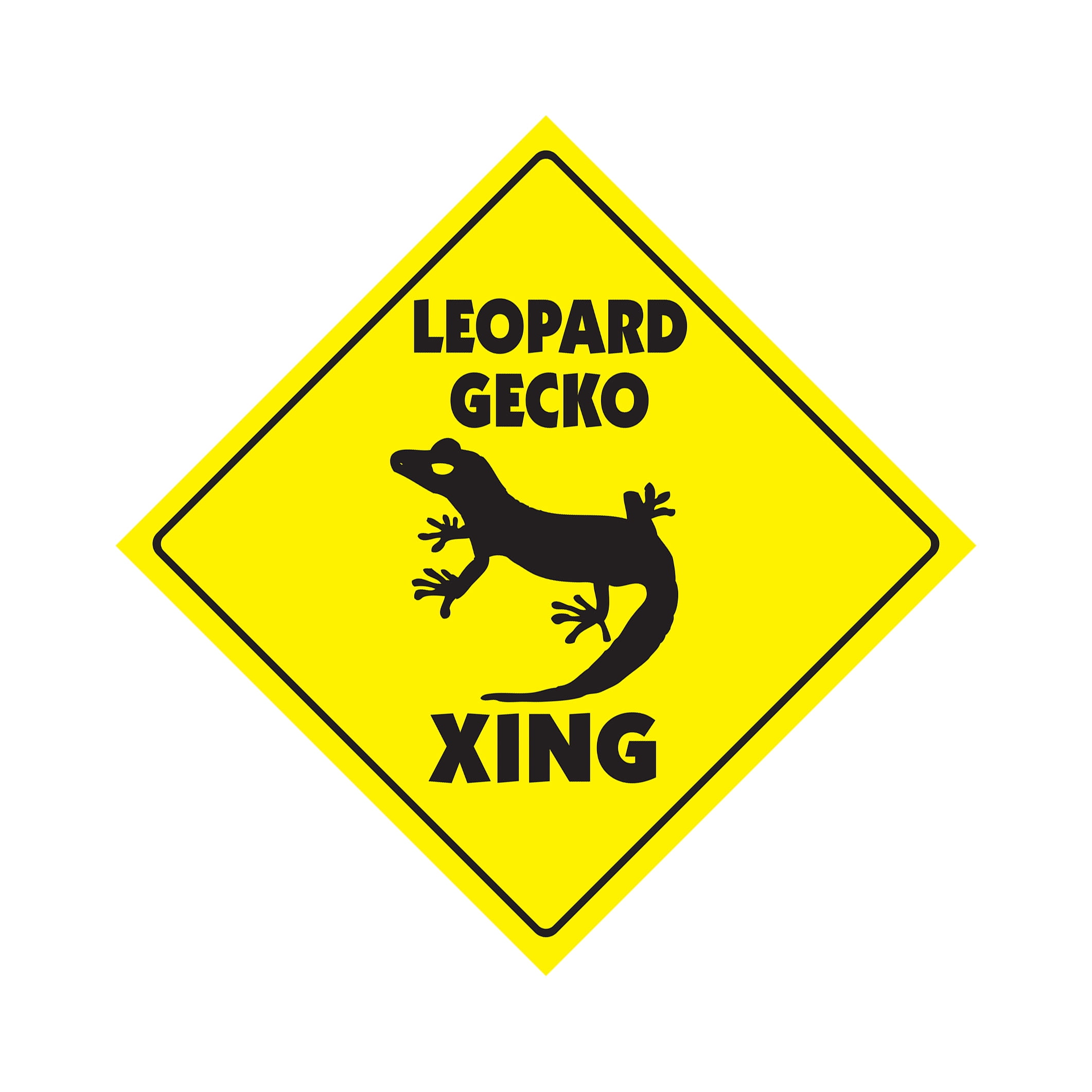 Leopard Gecko Crossing Sign Zone Xing | Indoor/Outdoor | 20" Tall ...