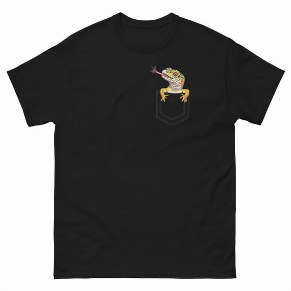 Leopard Gecko Eating Bug T-Shirt | Funny Pocket Lizard Tee - Walmart.com
