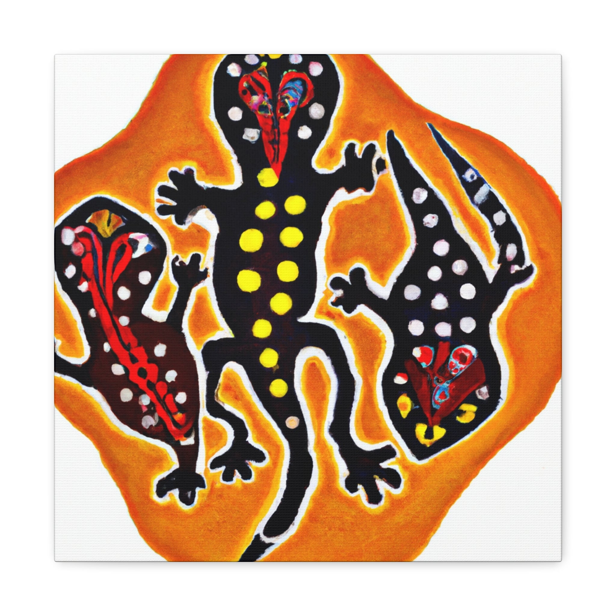"Leopard Gecko Folk Art" - Canvas - Walmart.com