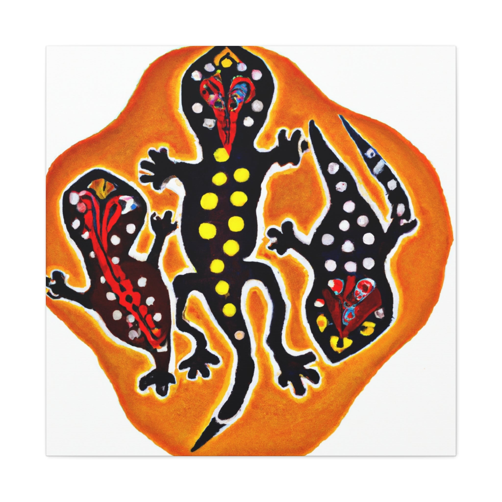 "Leopard Gecko Folk Art" - Canvas - Walmart.com