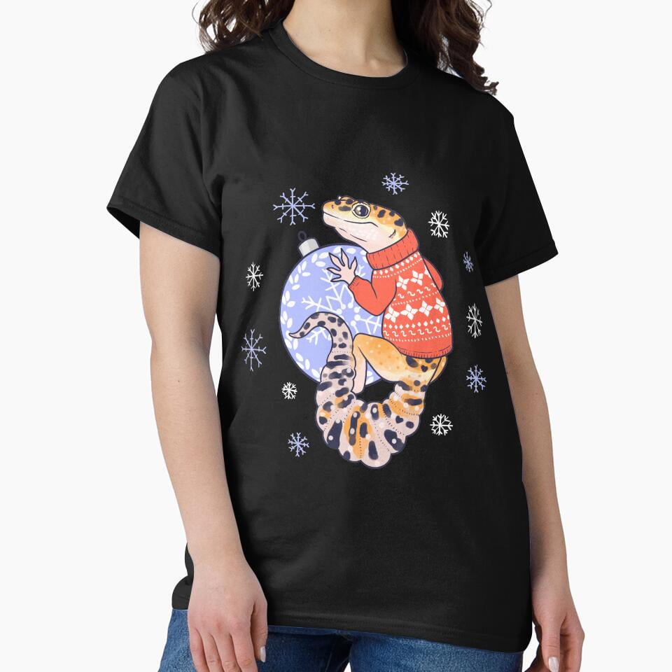 Leopard Gecko In A Sweater Cute Lizard Reptile Art Graphic Unisex T ...
