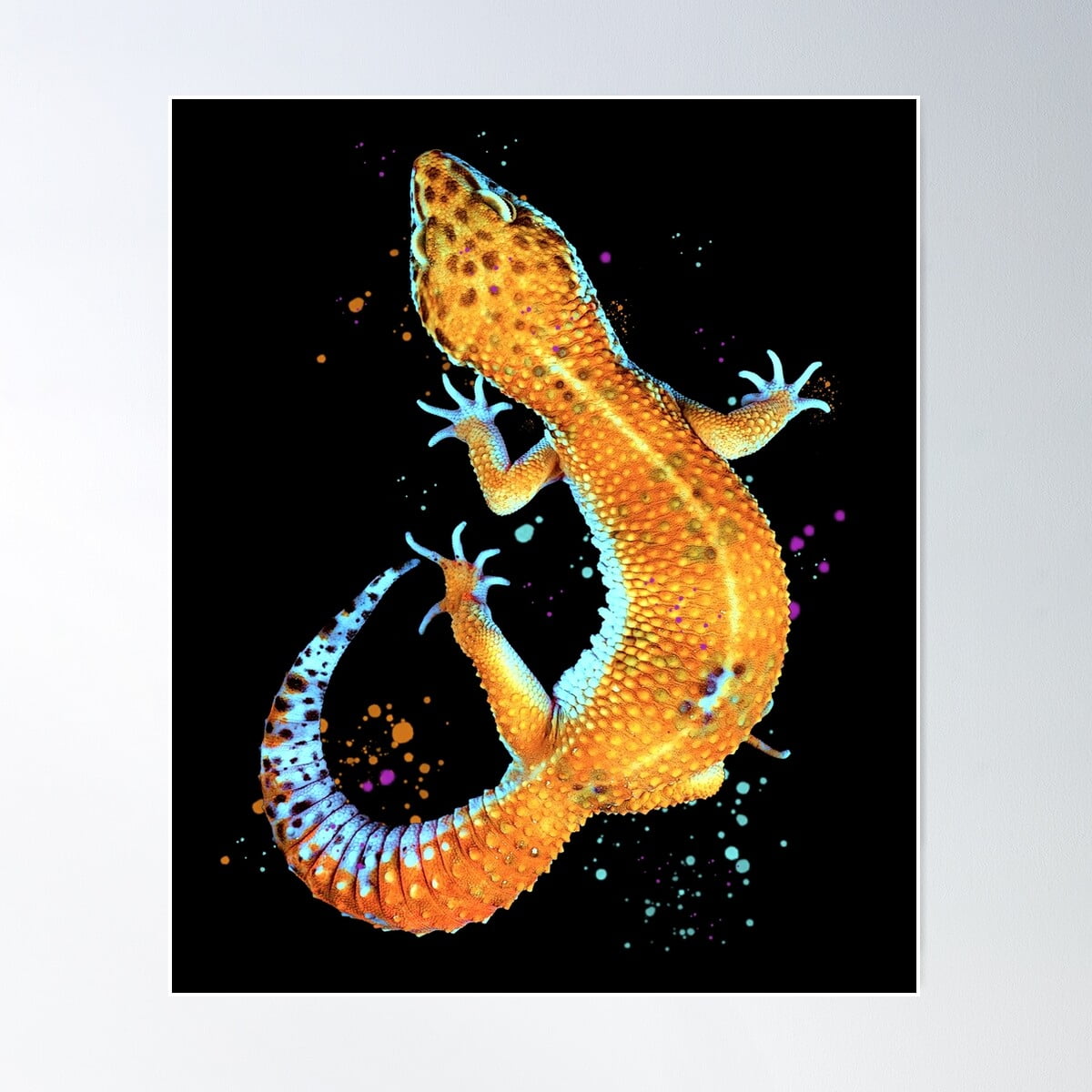 Leopard Gecko Reptile Keeper Watercolor Gecko Fan Poster Wall Art ...