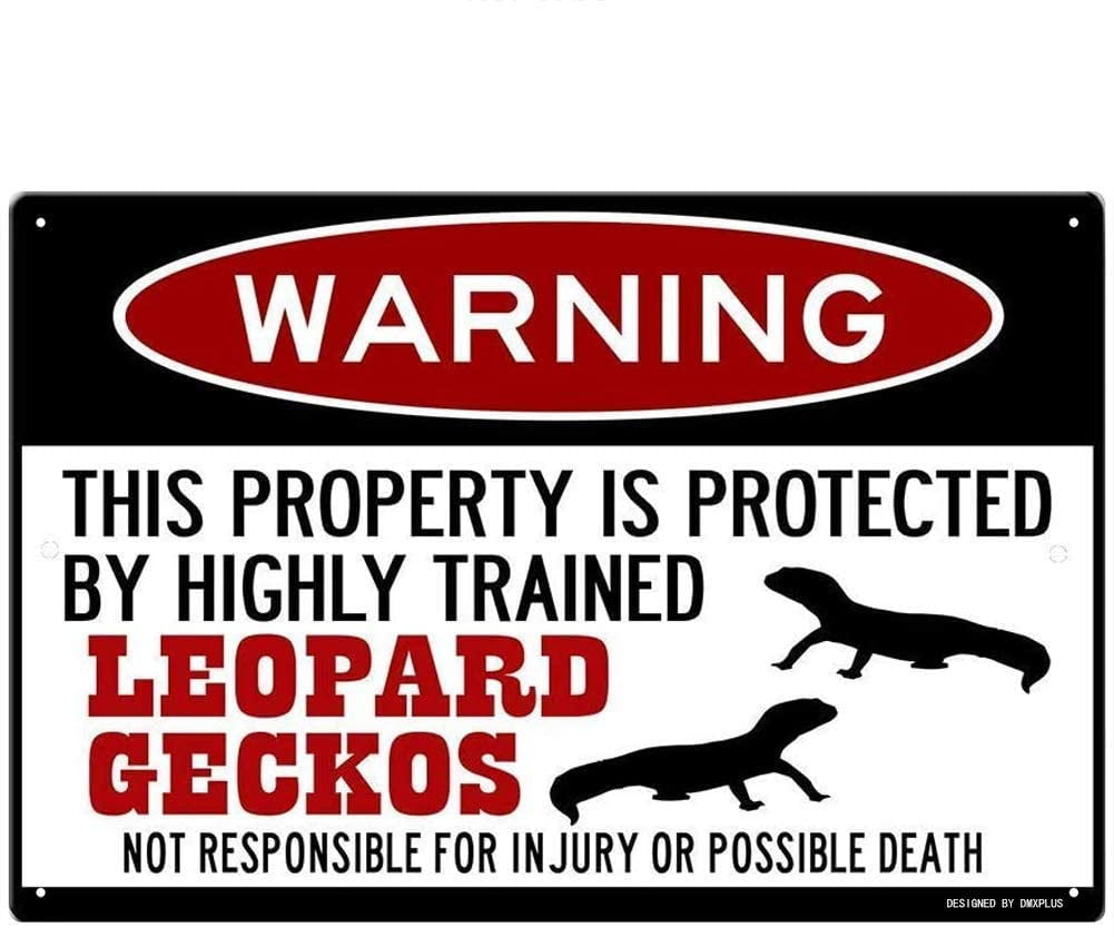 Leopard Gecko Wall Art, Funny Metal Sign, Home Decoration, Lizard ...