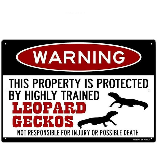 Leopard Gecko Wall Art, Funny Metal Sign, Home Decoration, Lizard ...