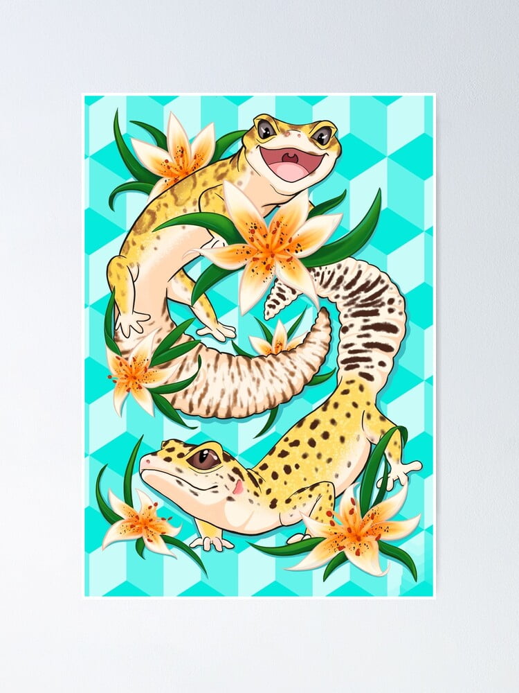 Leopard Geckos are a Fun Time Canvas Poster Decor Landscape Office Room Decor Gift - Walmart.com