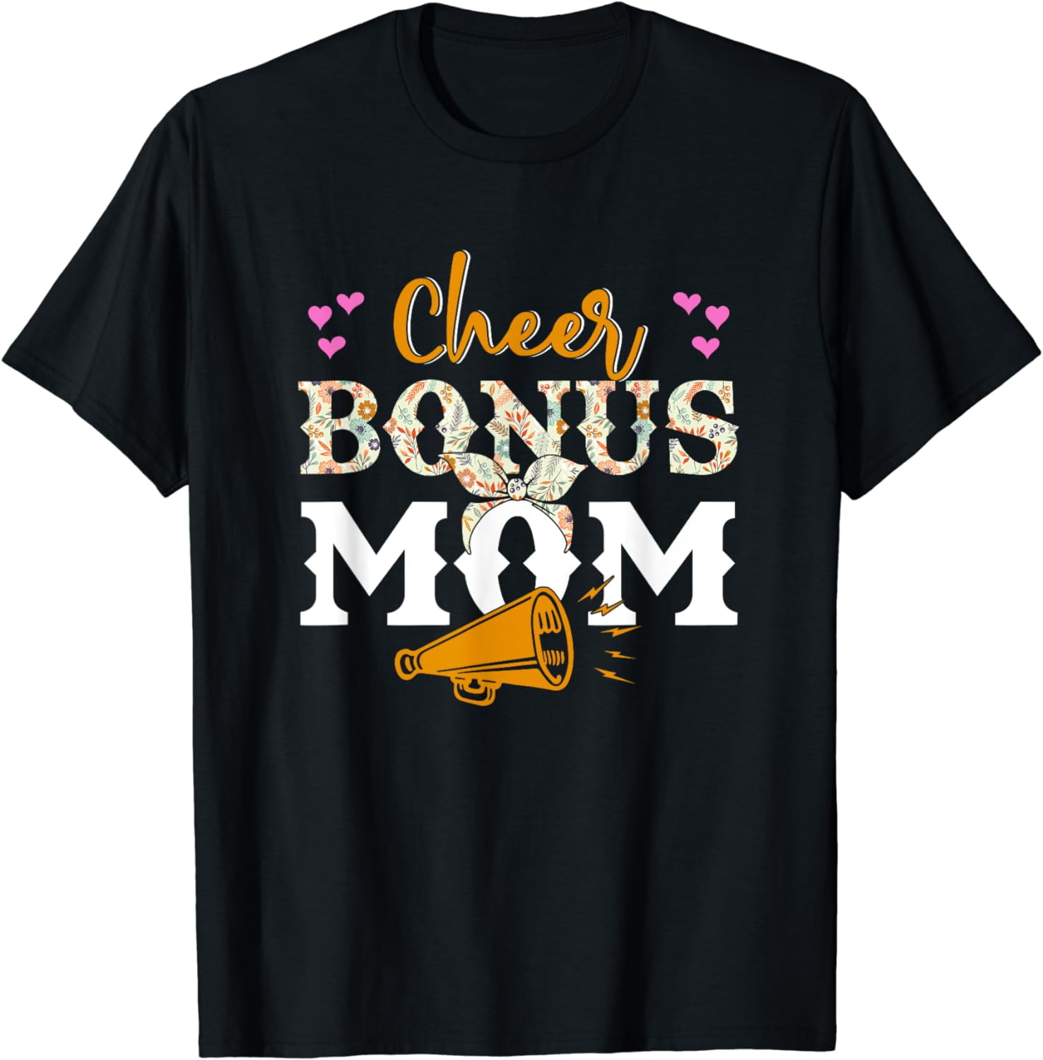 Leopard Girl Cheerleading Stepmom Cheer Bonus Mom Cheer Fans T-Shirt ...