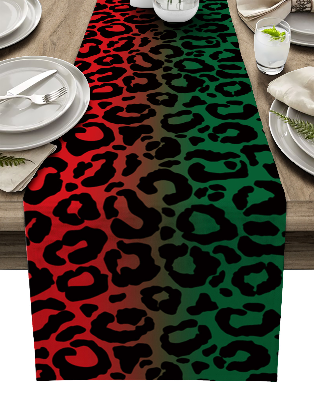 Leopard Gradient Table Runner ration Home r Dinner Table ration Table r ...