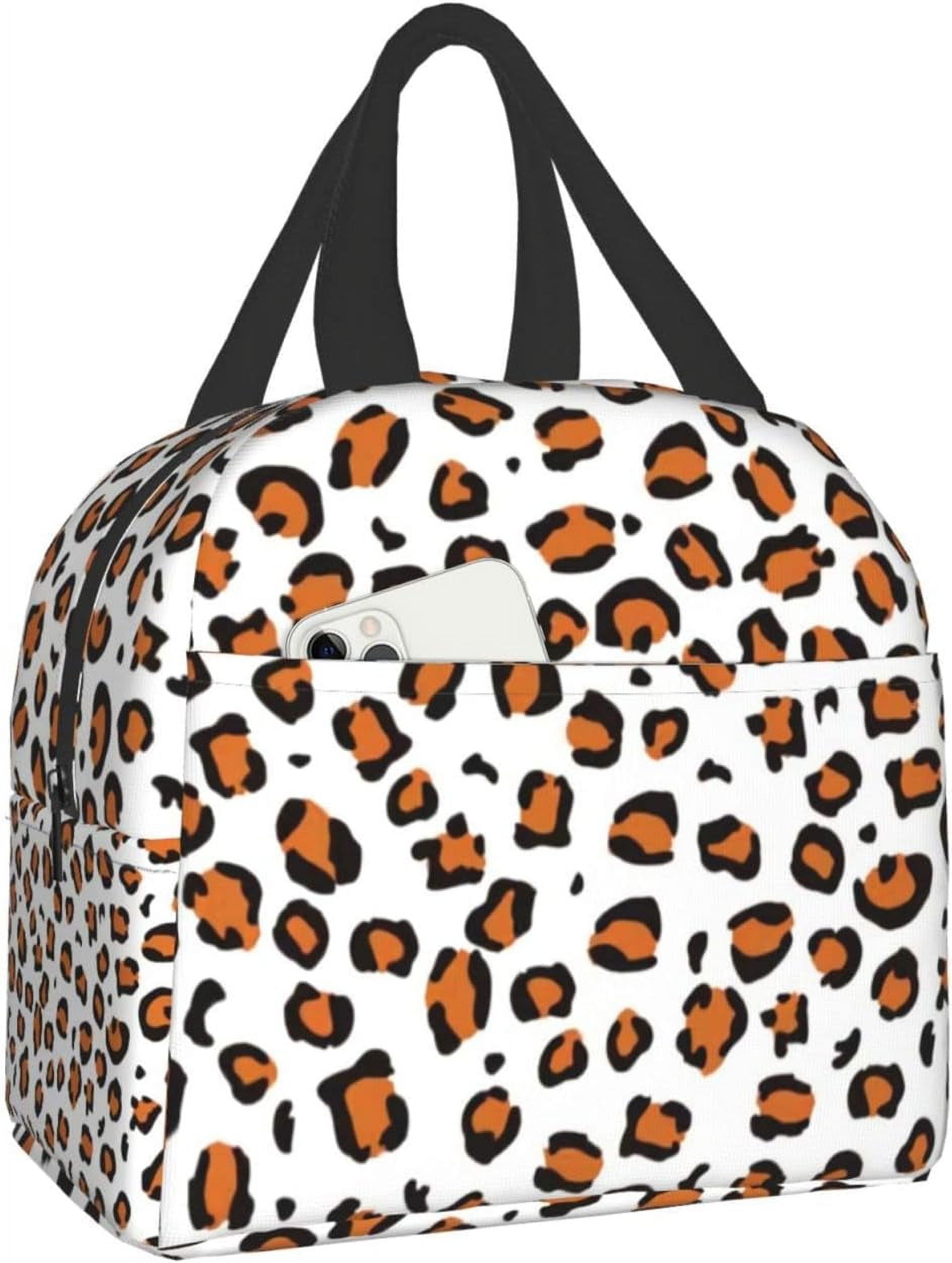 Leopard Insulated Lunch Bag Leakproof Lunch Bag for Adults Lunch Boxes ...