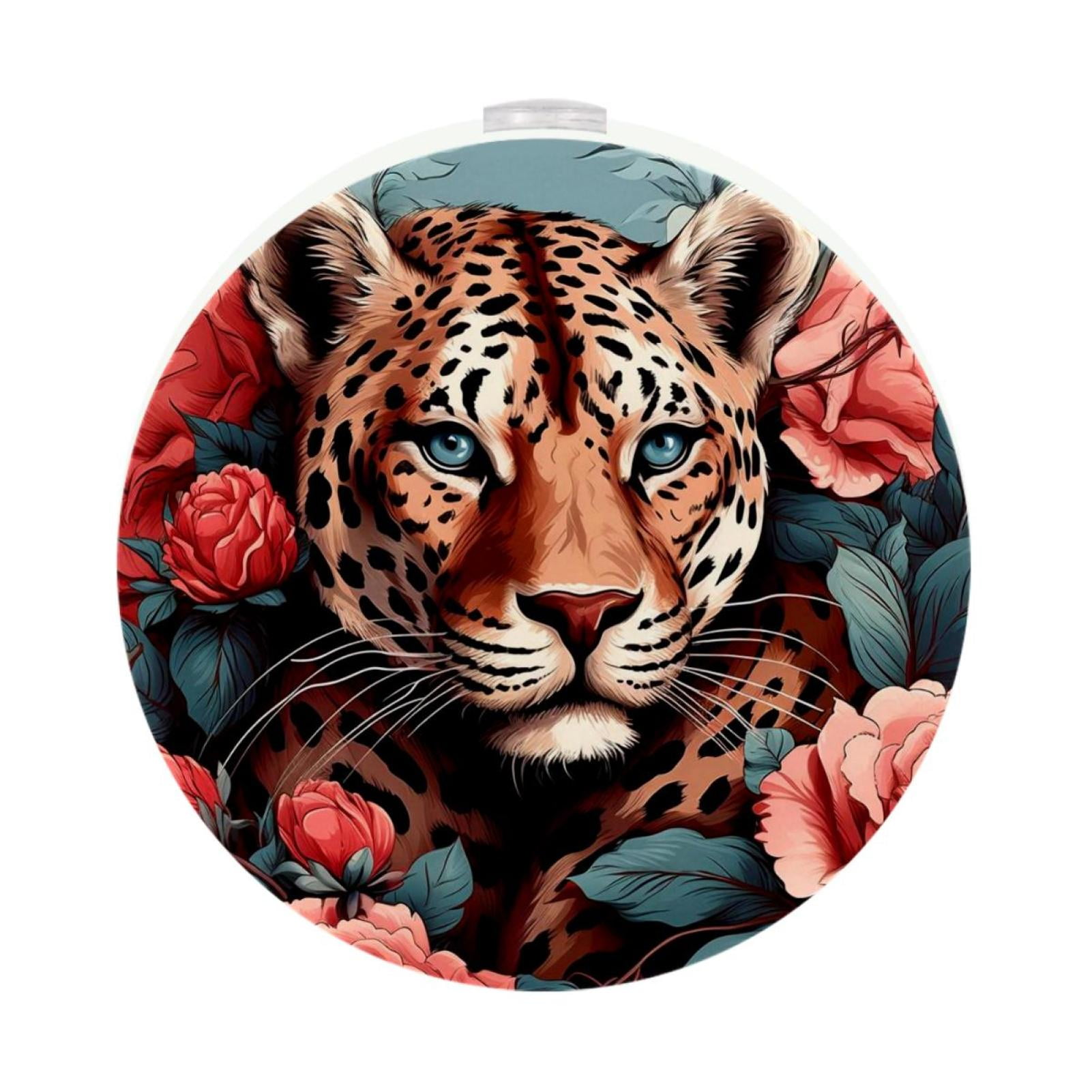 Leopard LED Round Night Light - 2PCS, Energy Efficient Plug-in Wall ...