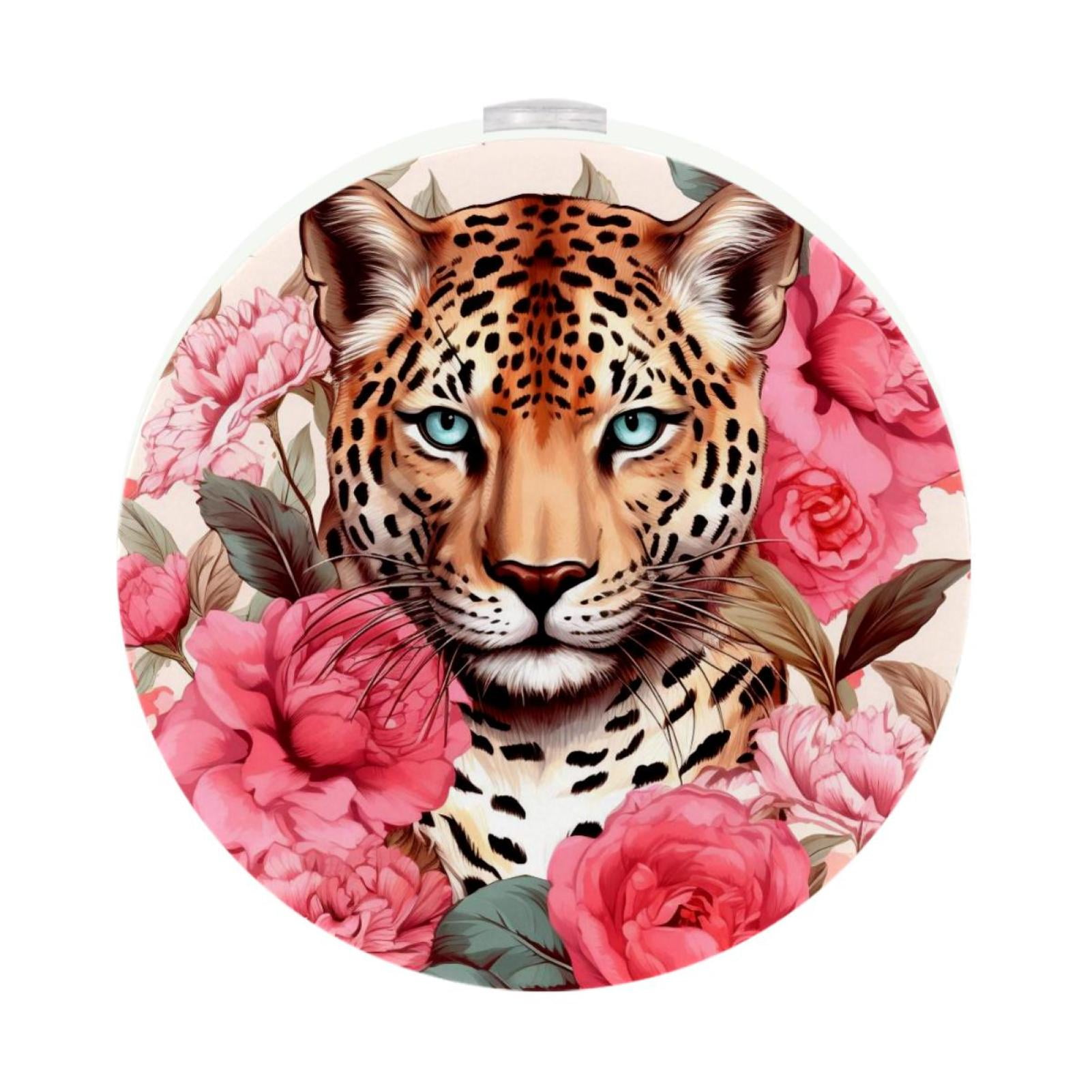 Leopard LED Round Night Light - 2PCS, Energy Efficient Plug-in Wall ...