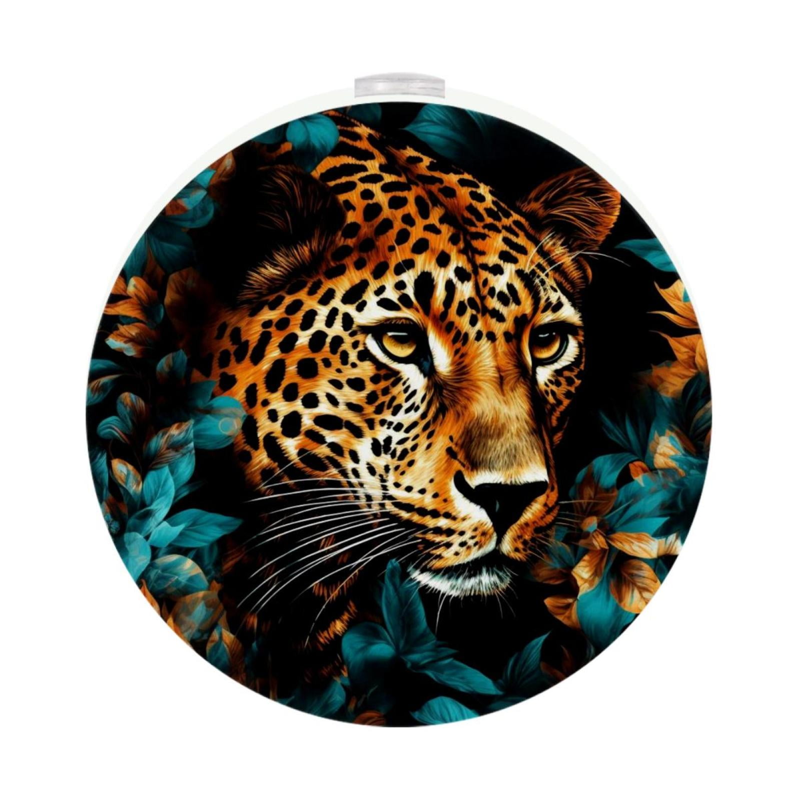 Leopard LED Round Night Light 2PCS - Motion Sensor Activated Soft Glow ...