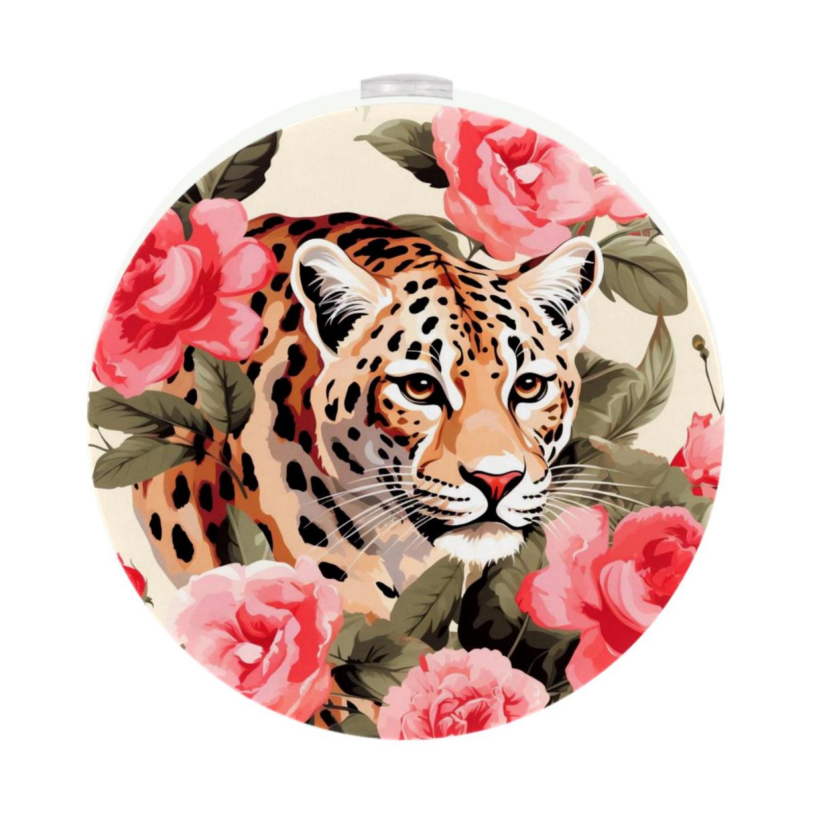 Leopard LED Round Night Light-2PCS - Plug-in Smart Sensor Nightlights ...