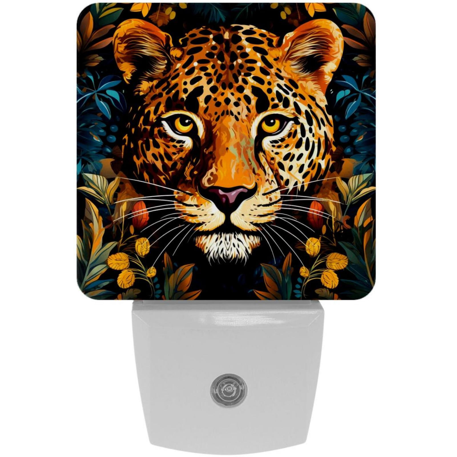 Leopard LED Square Night Lights - Small and Bright Illumination for ...